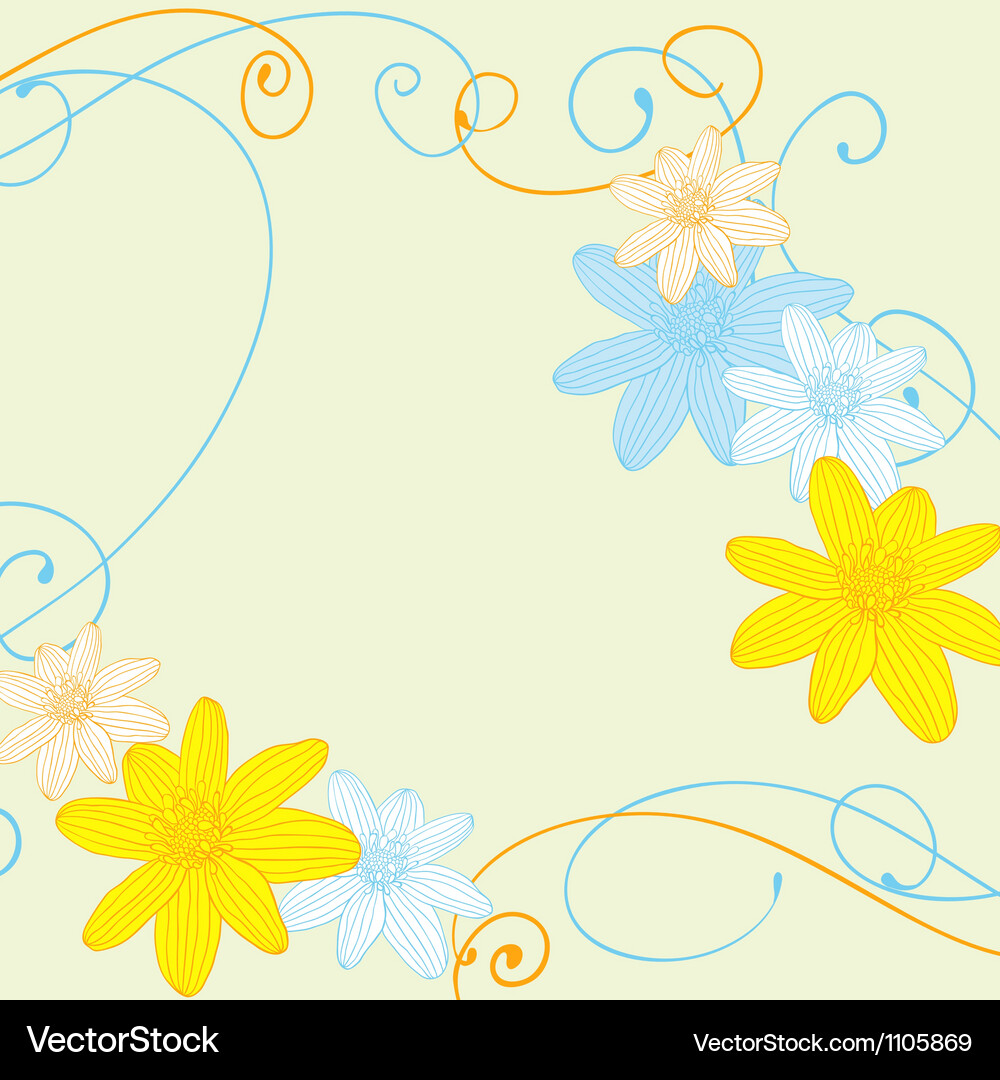 Abstract flowers background with place for your Vector Image
