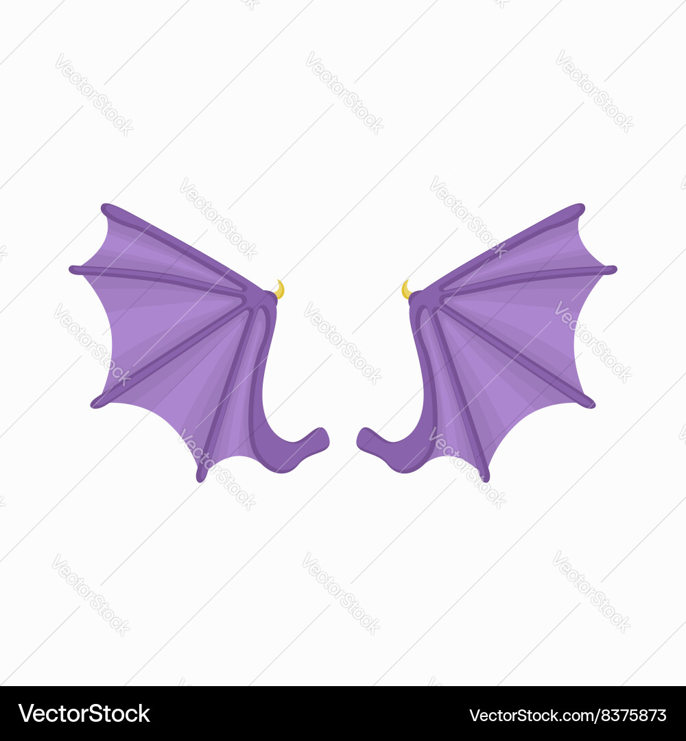 Bat wings icon cartoon style Royalty Free Vector Image