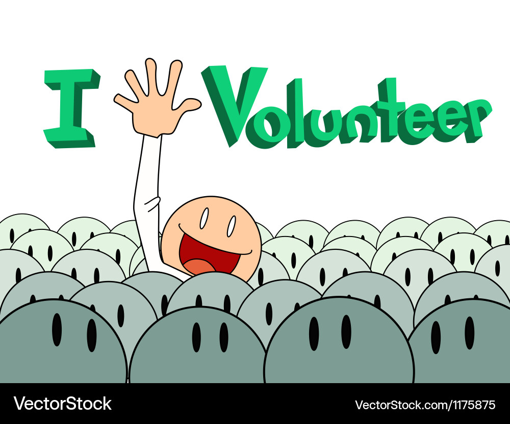 Volunteer Poster Background Royalty Free Vector Image