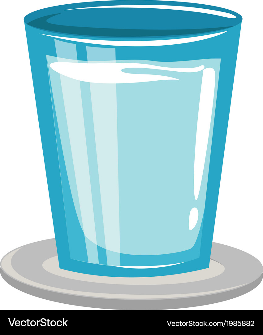 Glass with water Royalty Free Vector Image - VectorStock