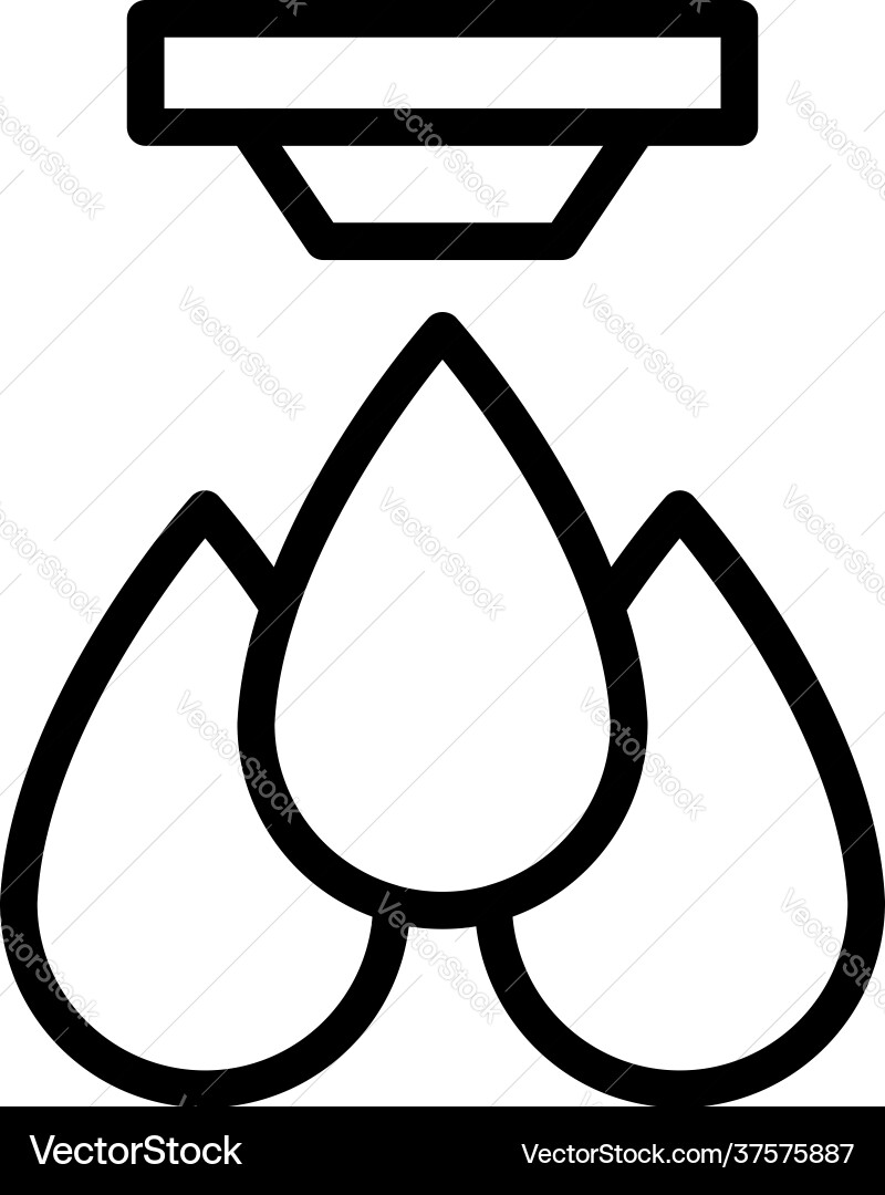 Ink drops icon outline style Royalty Free Vector Image