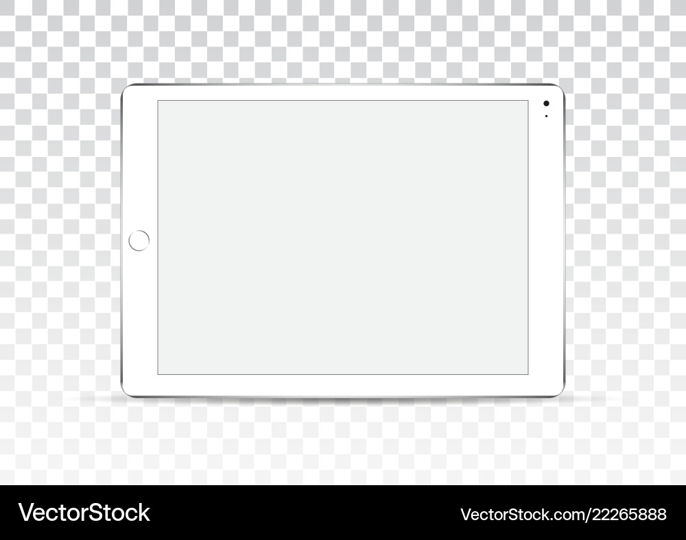 White tablet computer isolated Royalty Free Vector Image