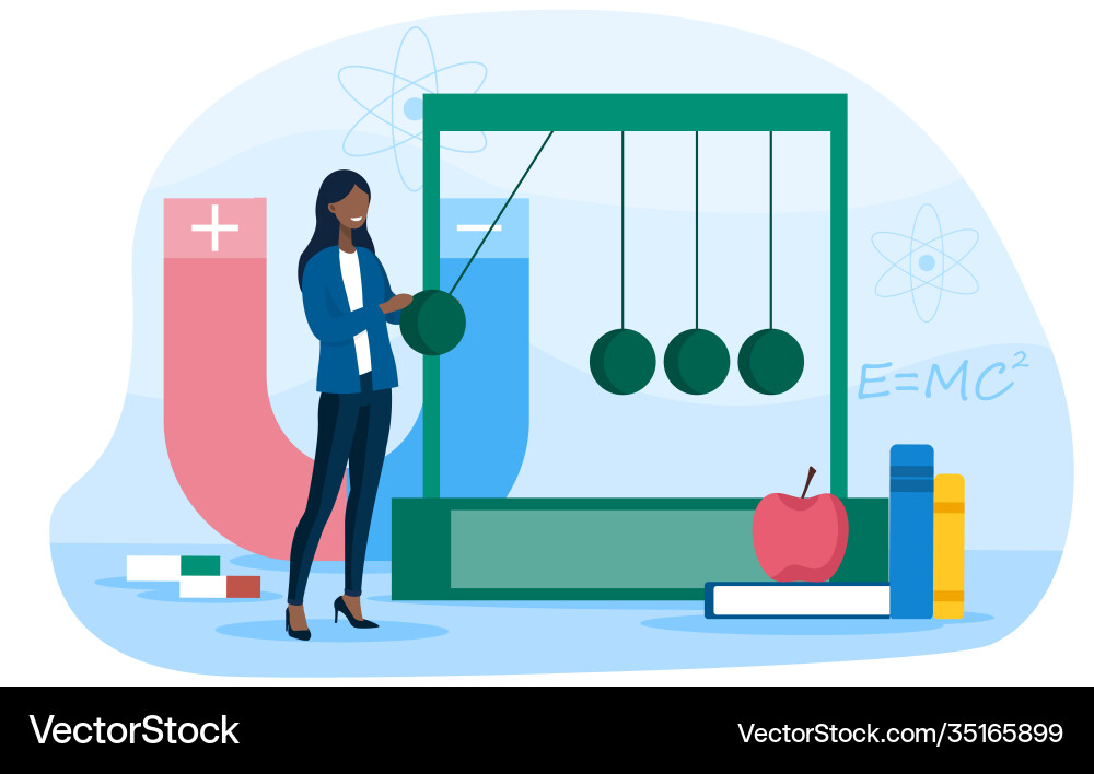 Physics school subject concept Royalty Free Vector Image