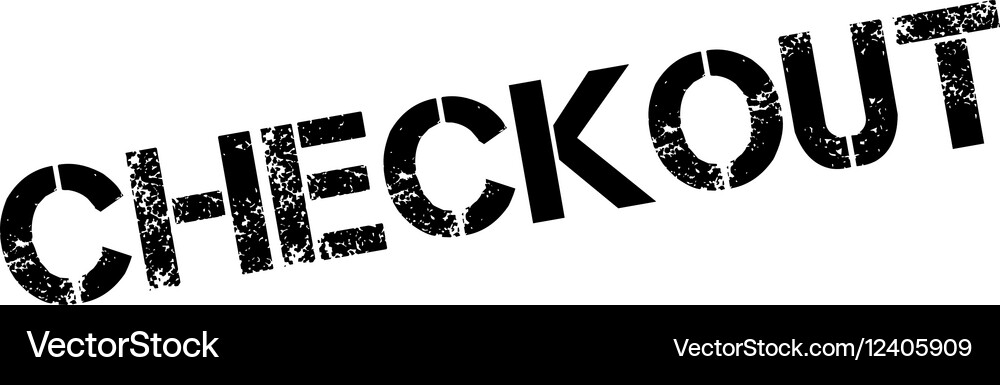 Checkout rubber stamp Royalty Free Vector Image