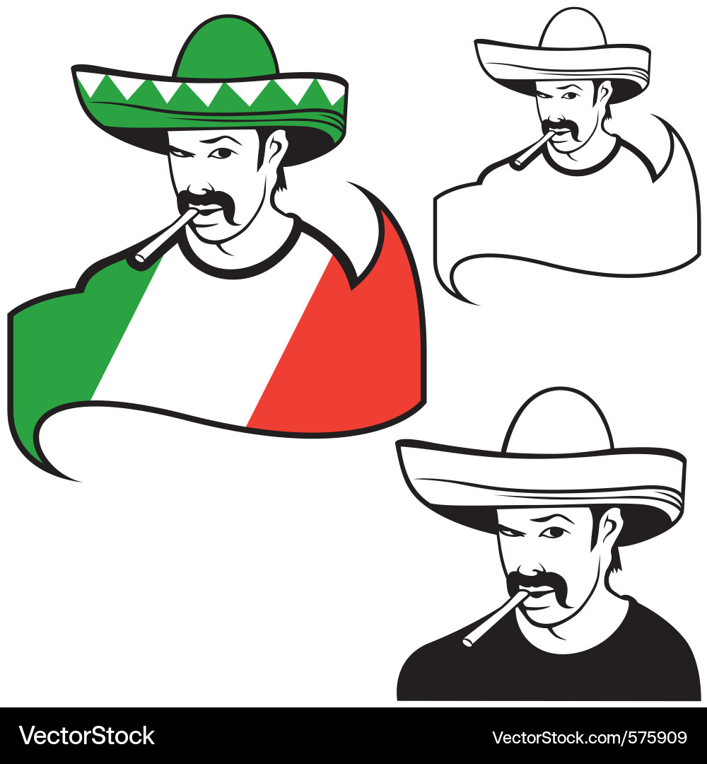 Mexican man Royalty Free Vector Image - VectorStock