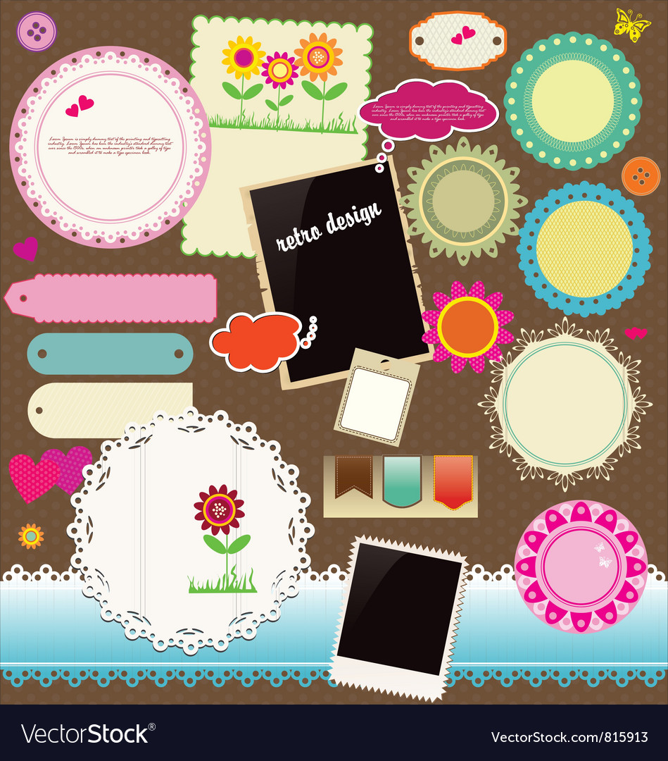 Scrapbook Design Elements Royalty Free Vector Image