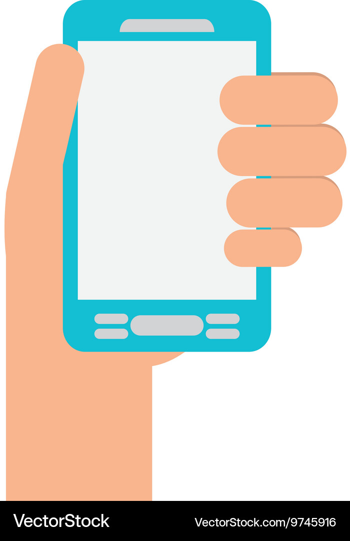 Human hand smartphone mobile Royalty Free Vector Image