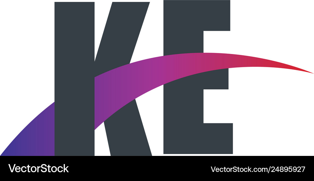 Initial letter overlapping design logo Royalty Free Vector