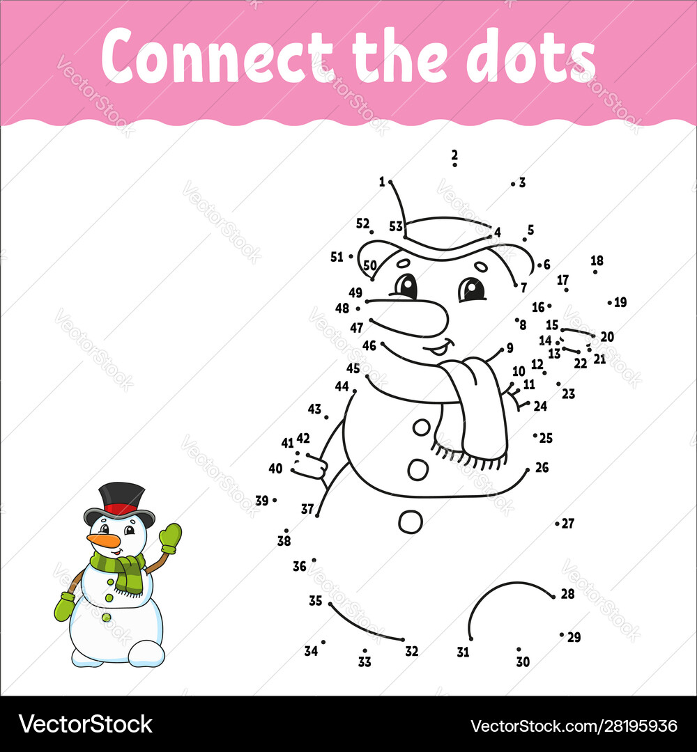 Dot to draw a line handwriting practice Royalty Free Vector