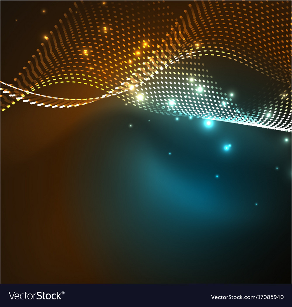 Wave particles background Royalty Free Vector Image