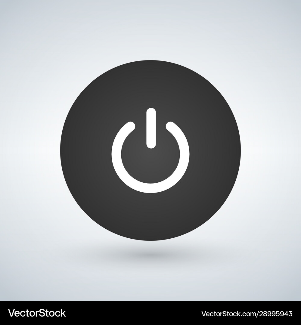 Abstract power button for websites ui Royalty Free Vector