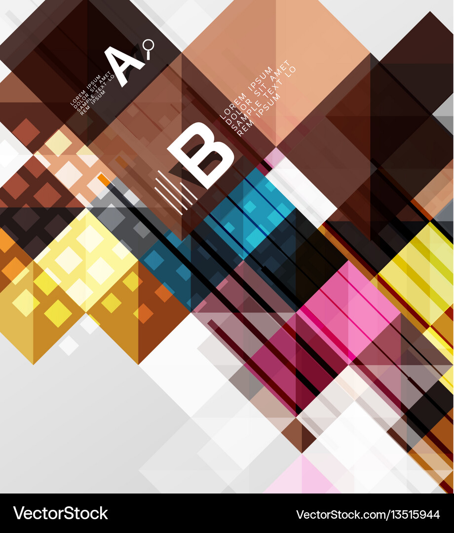 Modern square abstract background Royalty Free Vector Image