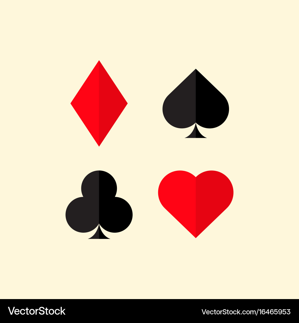 Card suit icon set Royalty Free Vector Image - VectorStock
