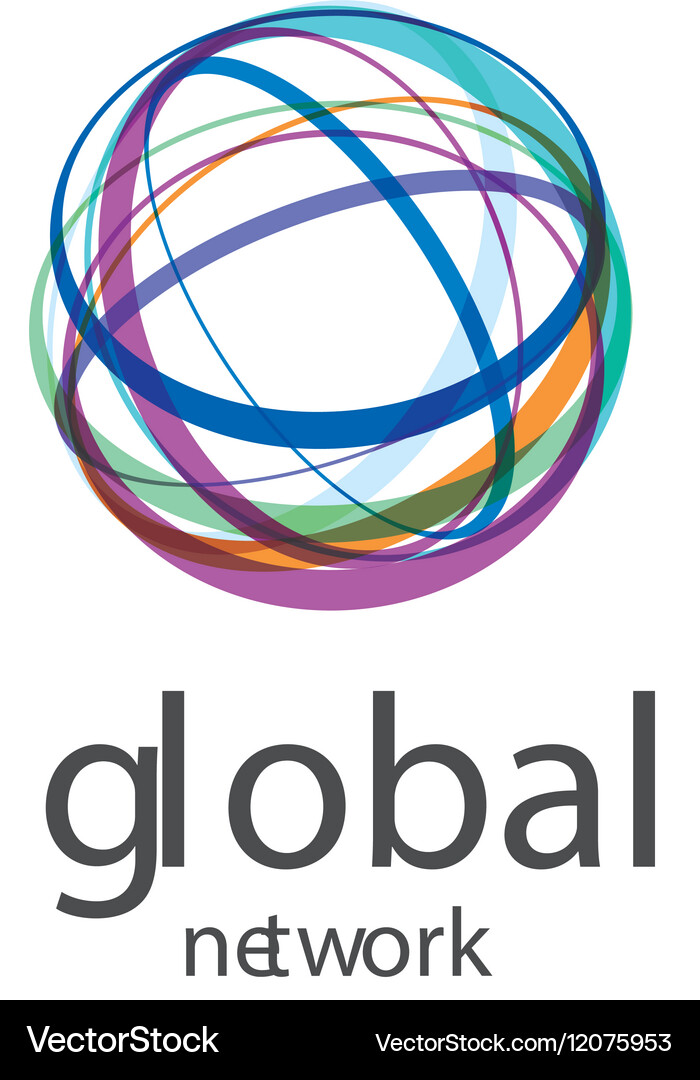 Logo global network Royalty Free Vector Image - VectorStock