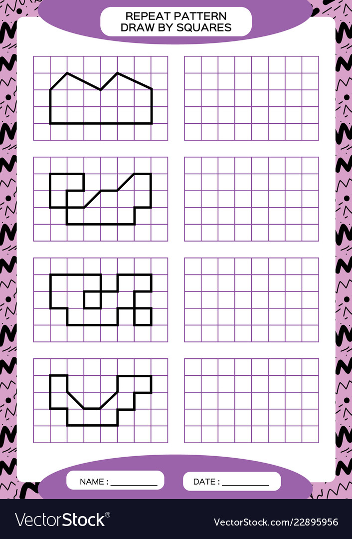 Repeat pattern tracing lines activity special Vector Image