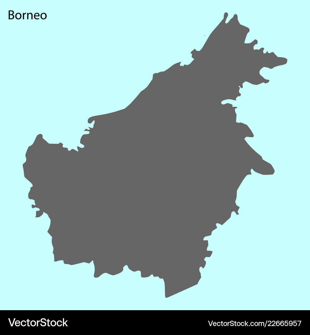 High quality map of island Royalty Free Vector Image