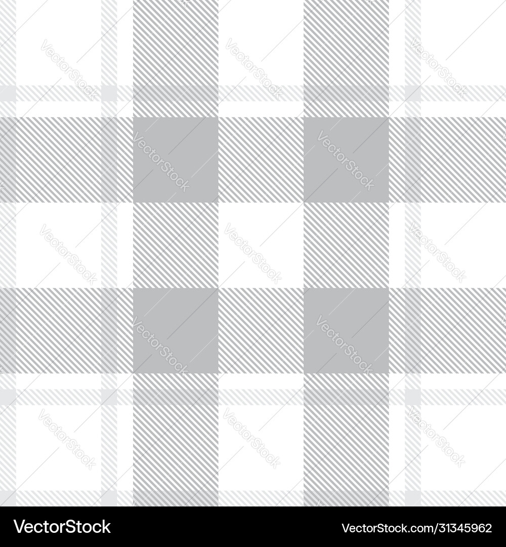 White plaid tartan checkered seamless pattern Vector Image