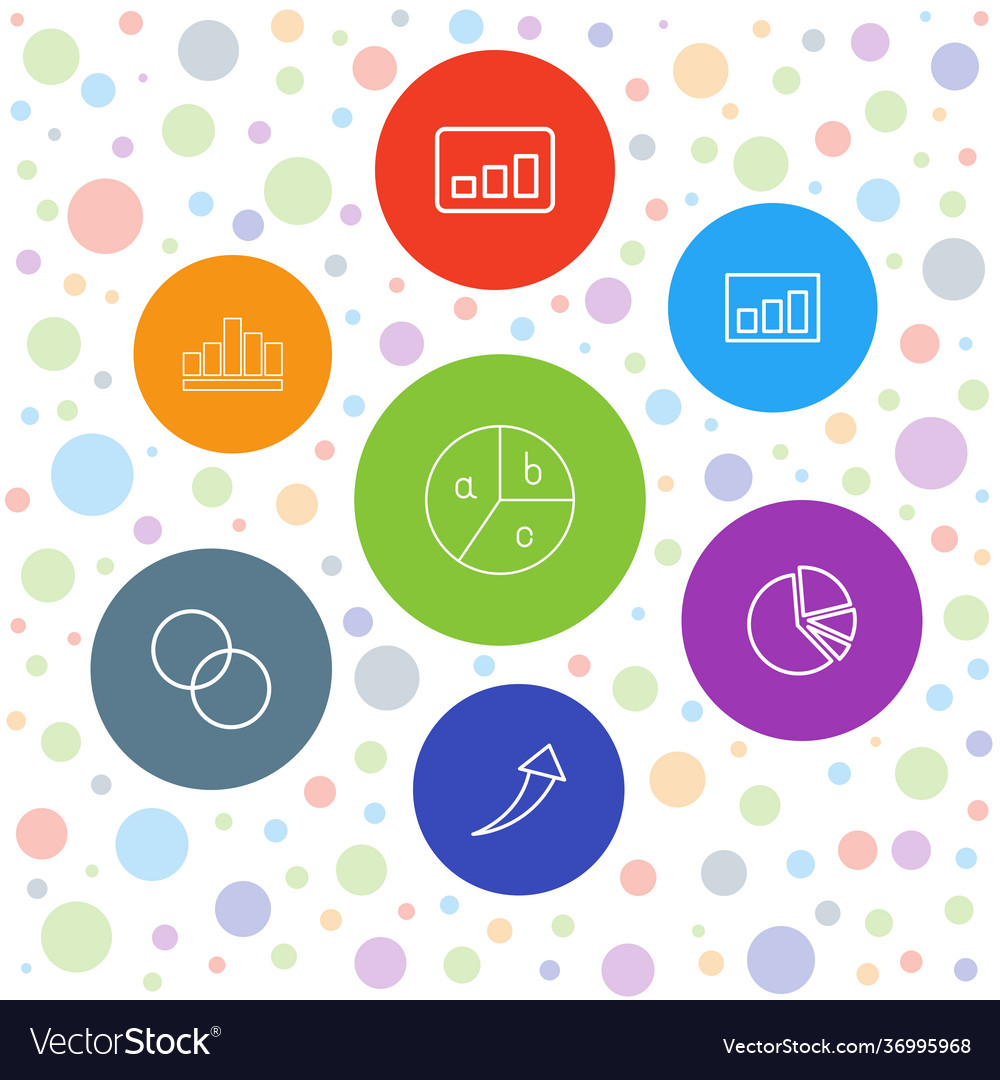 7 graph icons Royalty Free Vector Image - VectorStock