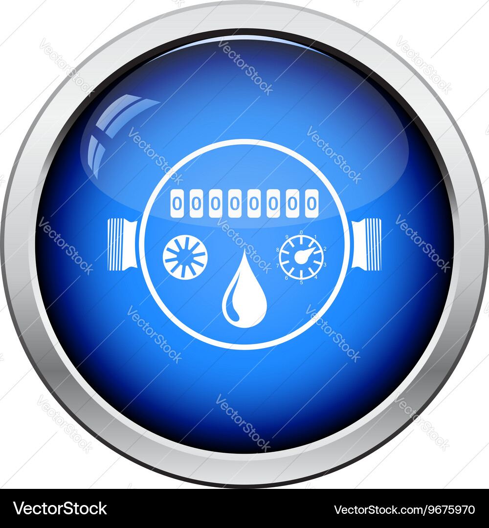 Water meter icon Royalty Free Vector Image - VectorStock