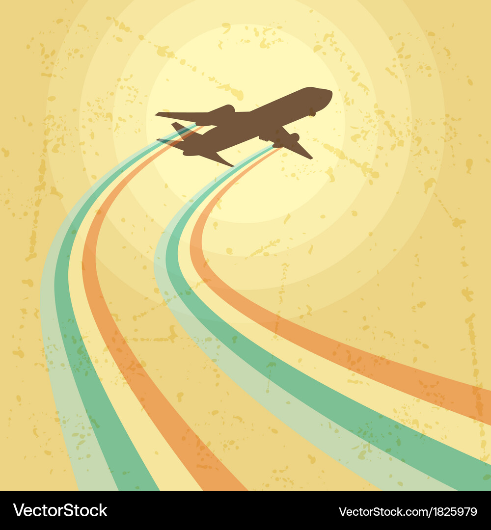 Airplane flying in the sky Royalty Free Vector Image