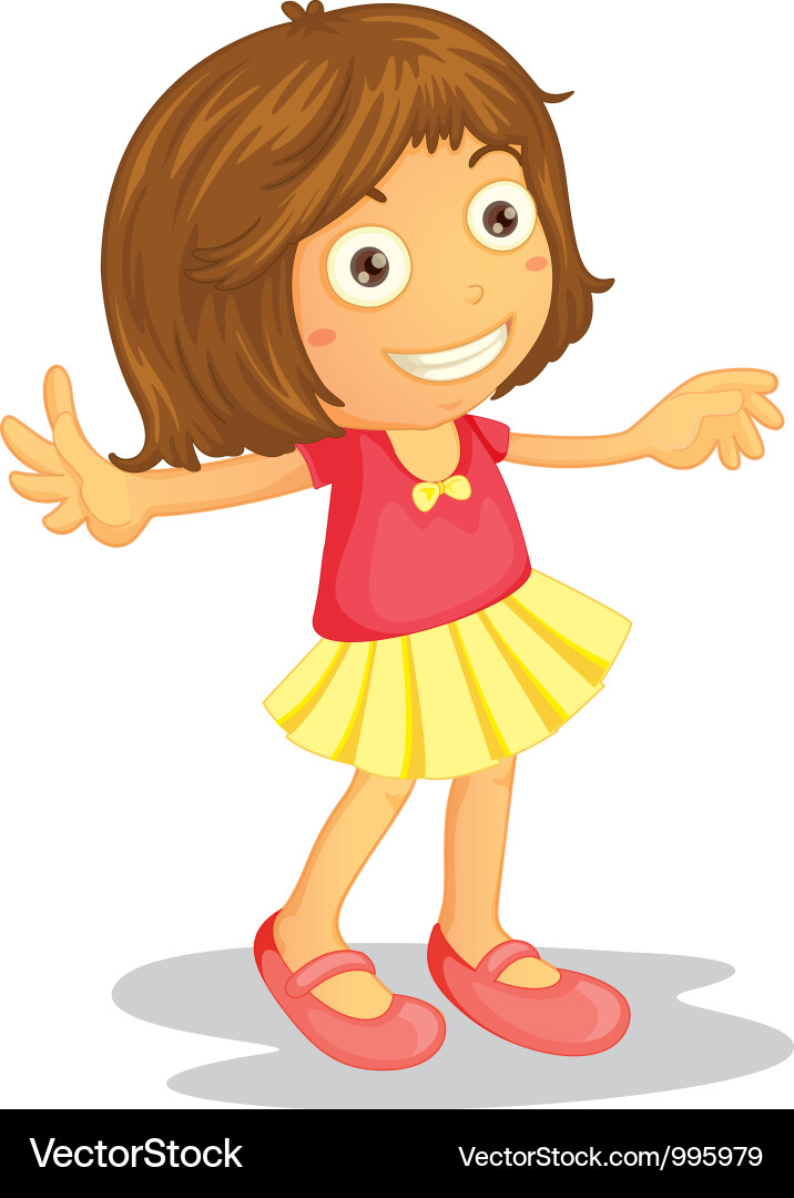 Cartoon Young Girl Royalty Free Vector Image - VectorStock