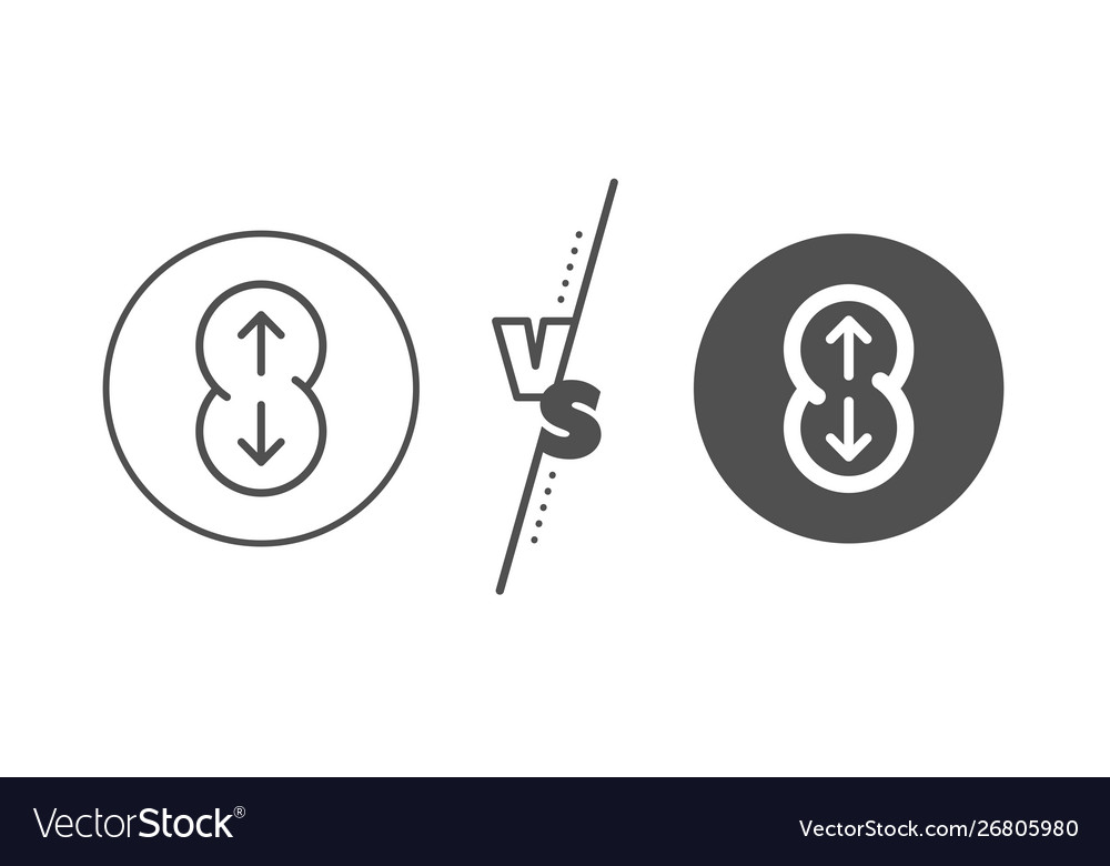 Scroll down button line icon scrolling screen Vector Image