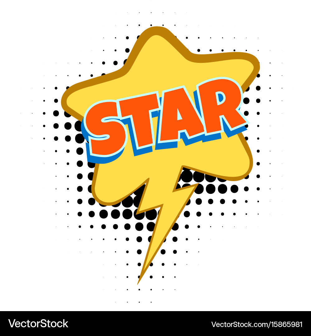 Star comic word Royalty Free Vector Image - VectorStock