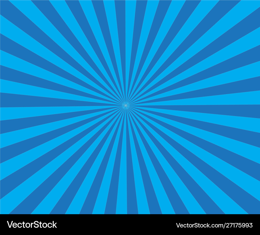 Retro blue background ray blue background in pop Vector Image