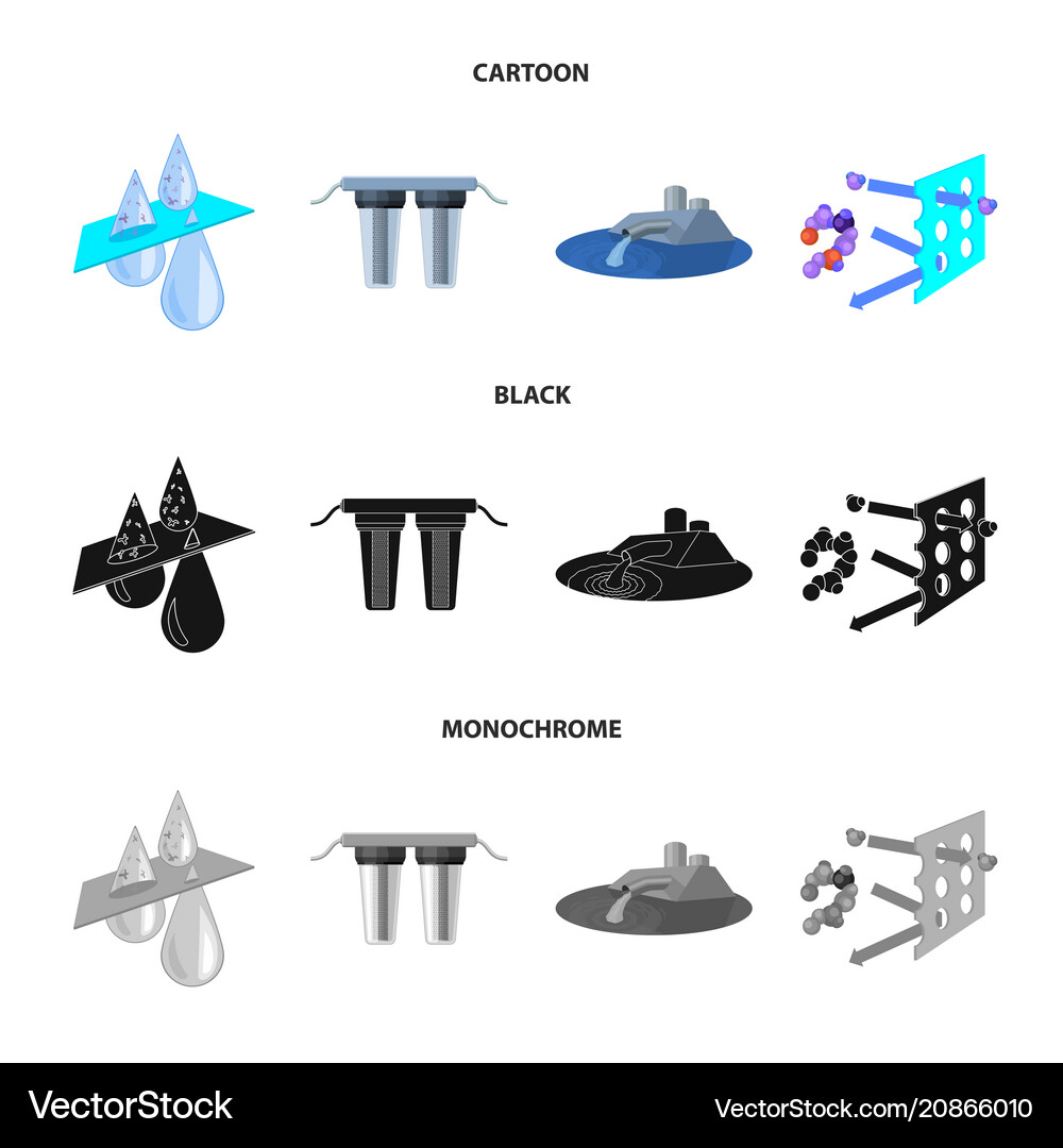 Filter filtration nature eco bio water Royalty Free Vector