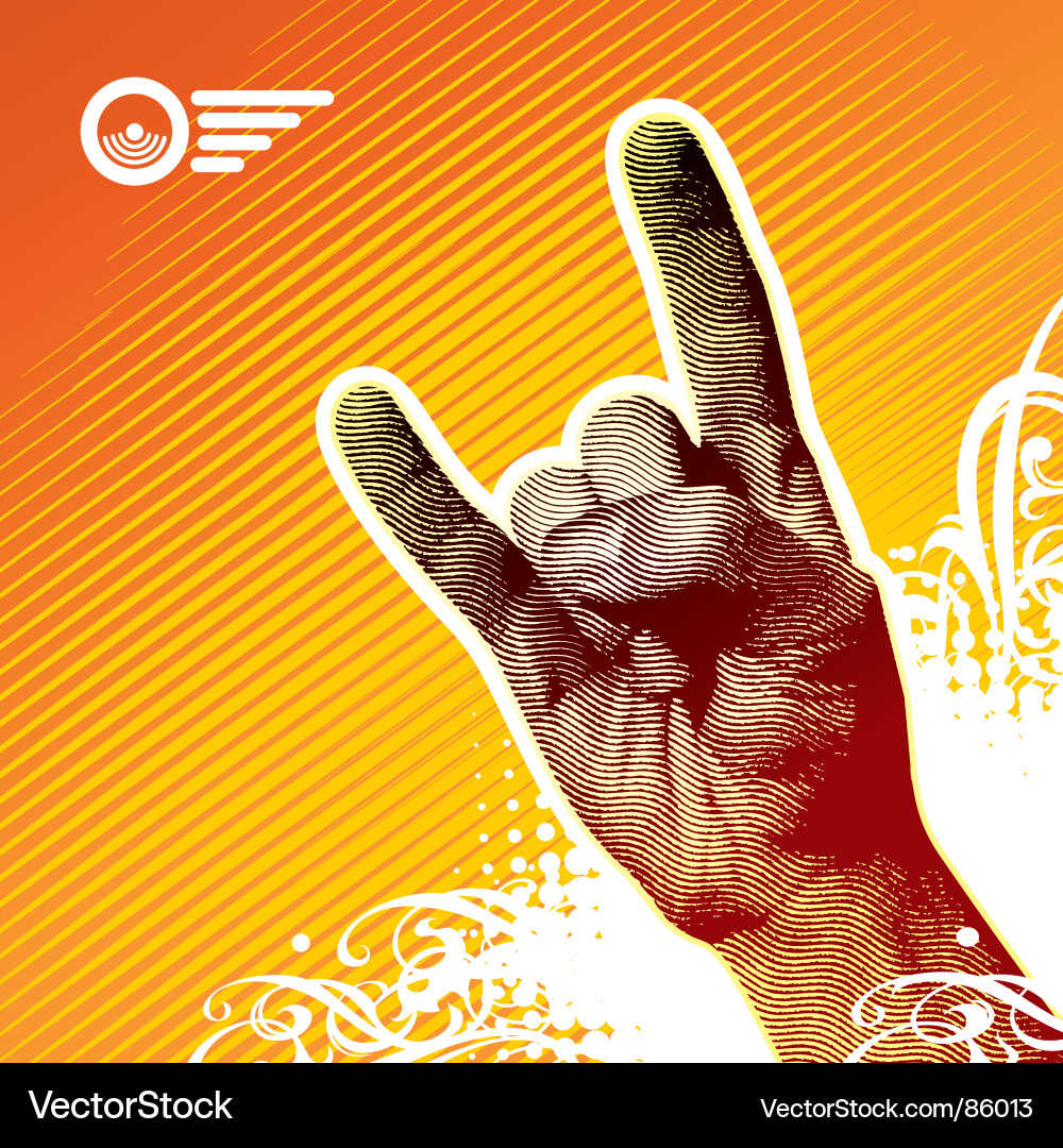 Heavy metal hand Royalty Free Vector Image - VectorStock