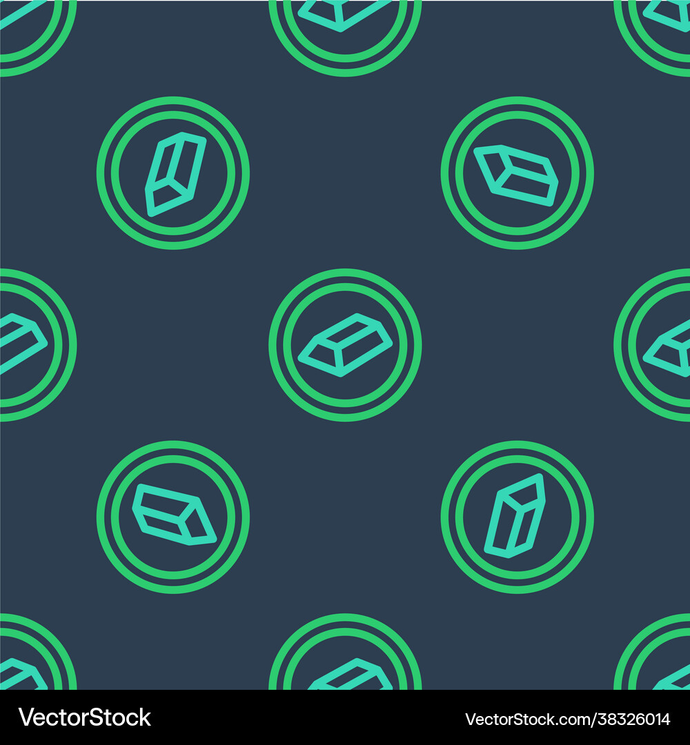 Line gold bars icon isolated seamless pattern Vector Image