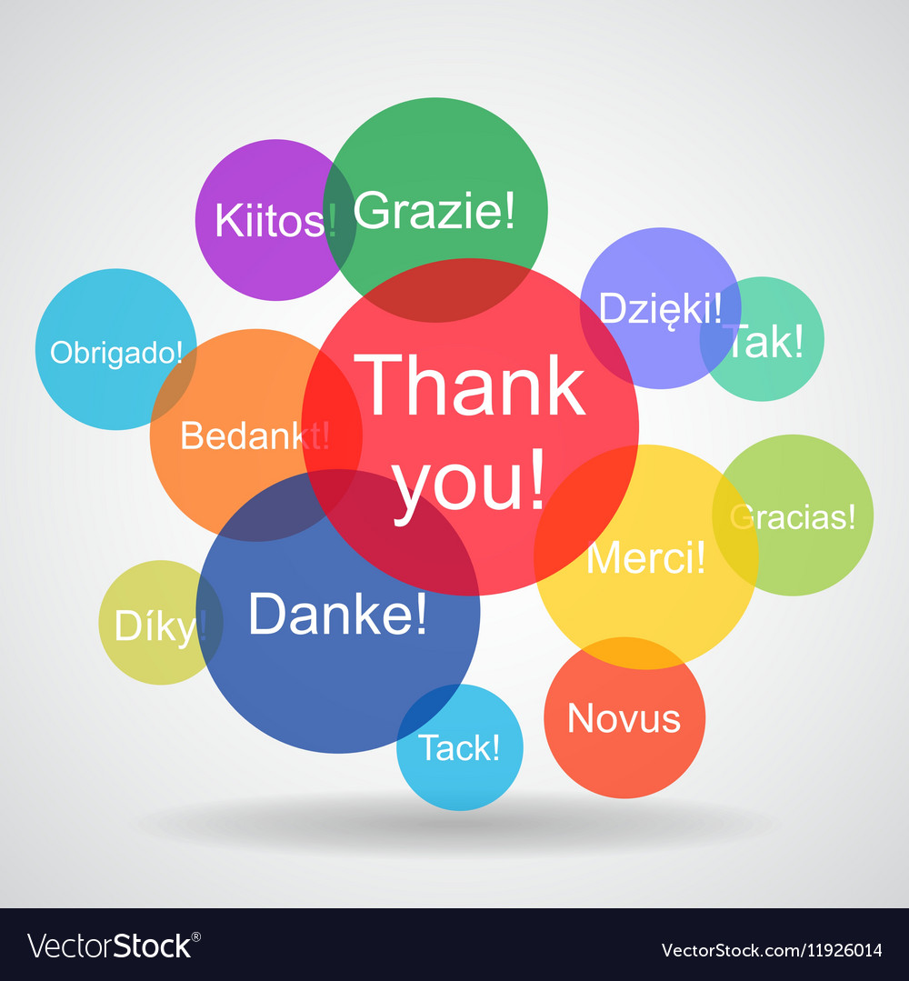 Thank You Messages In Different Languages Vector Image thank-you-messages-in-different-languages-vector-image