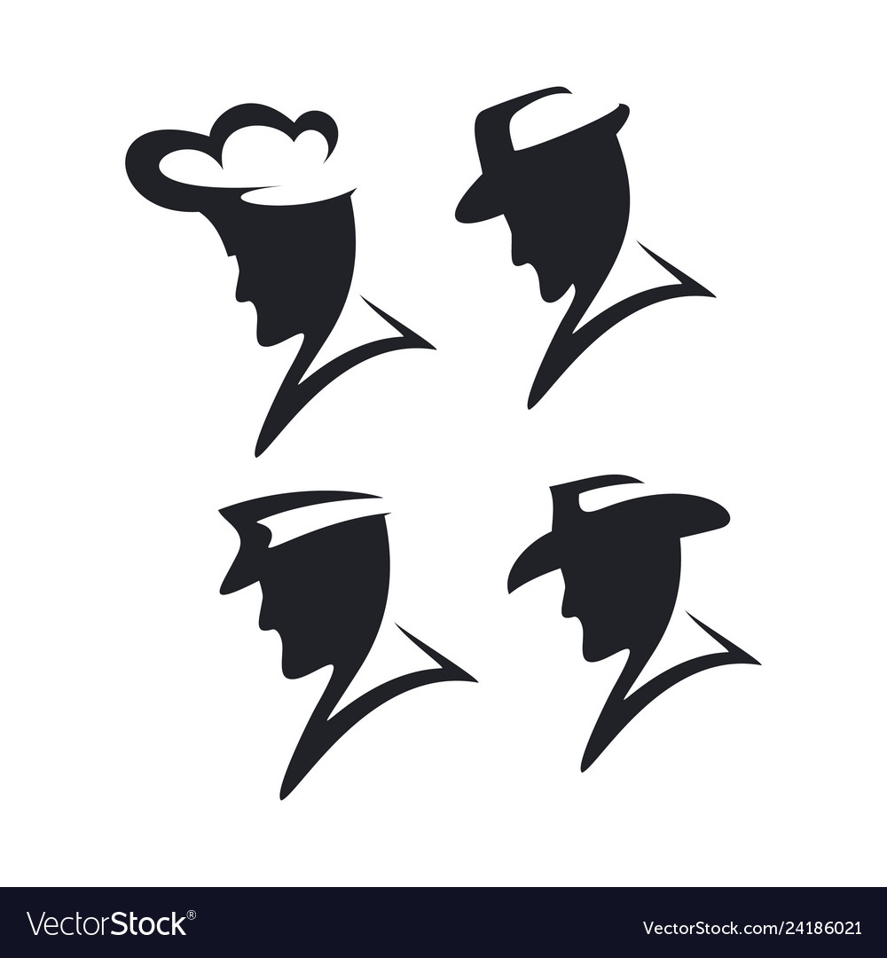 Abstract man hat Royalty Free Vector Image - VectorStock