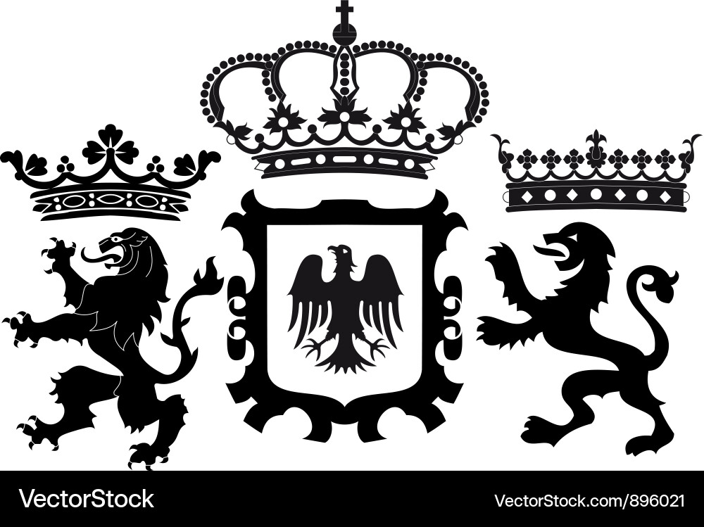 Royal insignia and crowns Royalty Free Vector Image