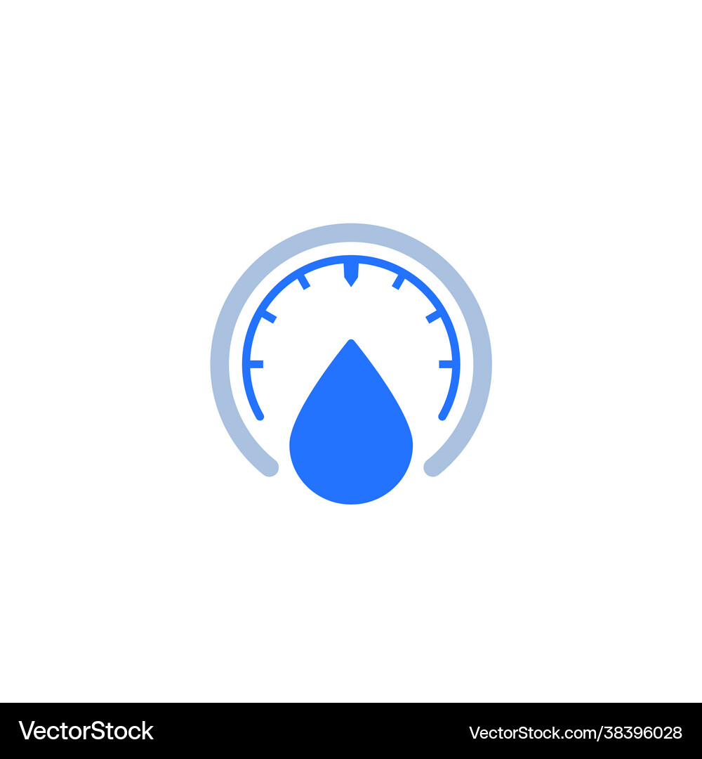 Humidity water level meter icon on white Vector Image