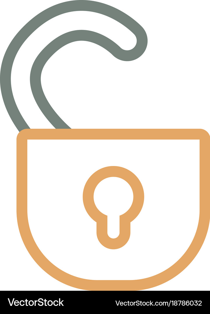 Open padlock icon image Royalty Free Vector Image