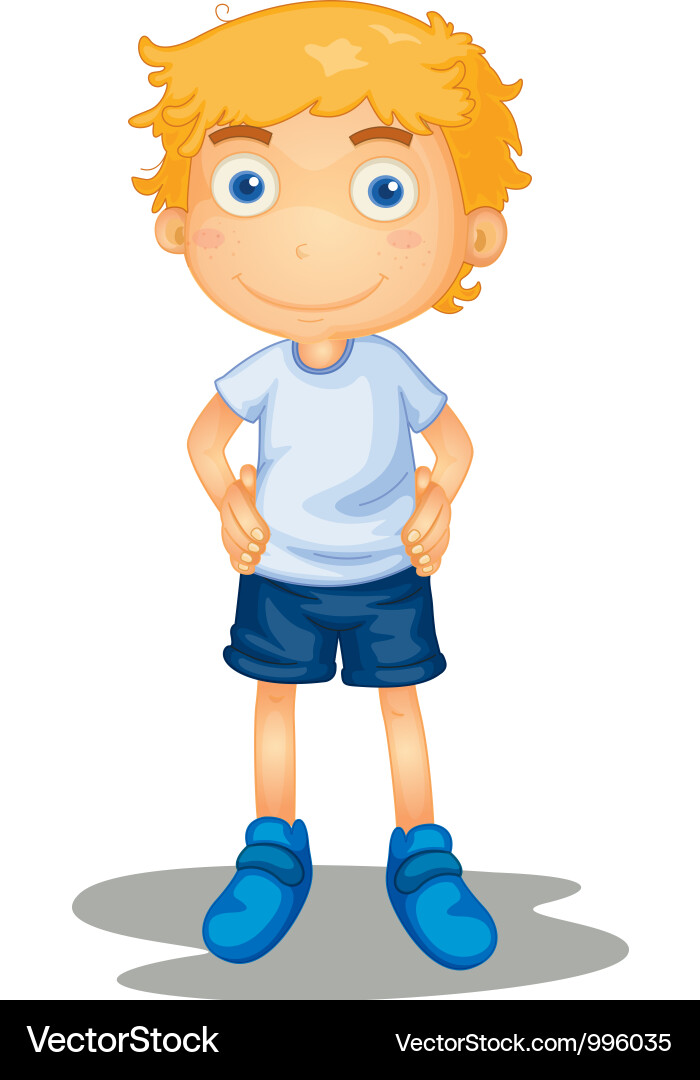 Cartoon Young Boy Vector Image by iimages - Image #996035 - VectorStock