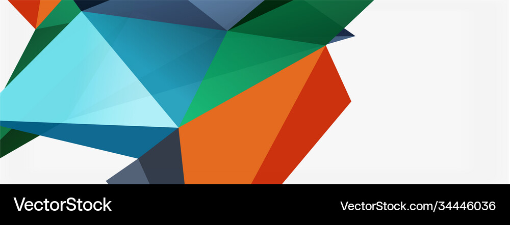 3d mosaic abstract backgrounds low poly shape Vector Image