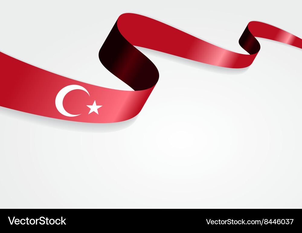 Turkish flag background Royalty Free Vector Image
