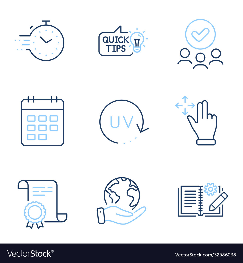 Engineering documentation timer and move gesture Vector Image