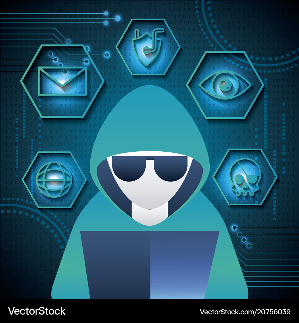 Cyber security technology Royalty Free Vector Image