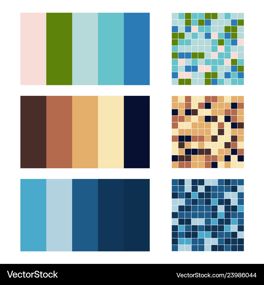 Color palette set background harmony combos Vector Image