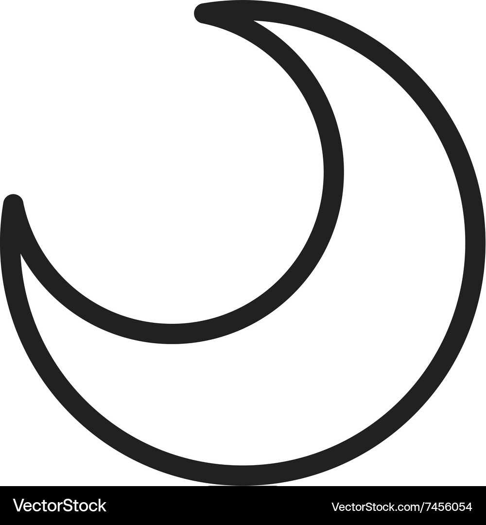 Half Moon Royalty Free Vector Image - VectorStock