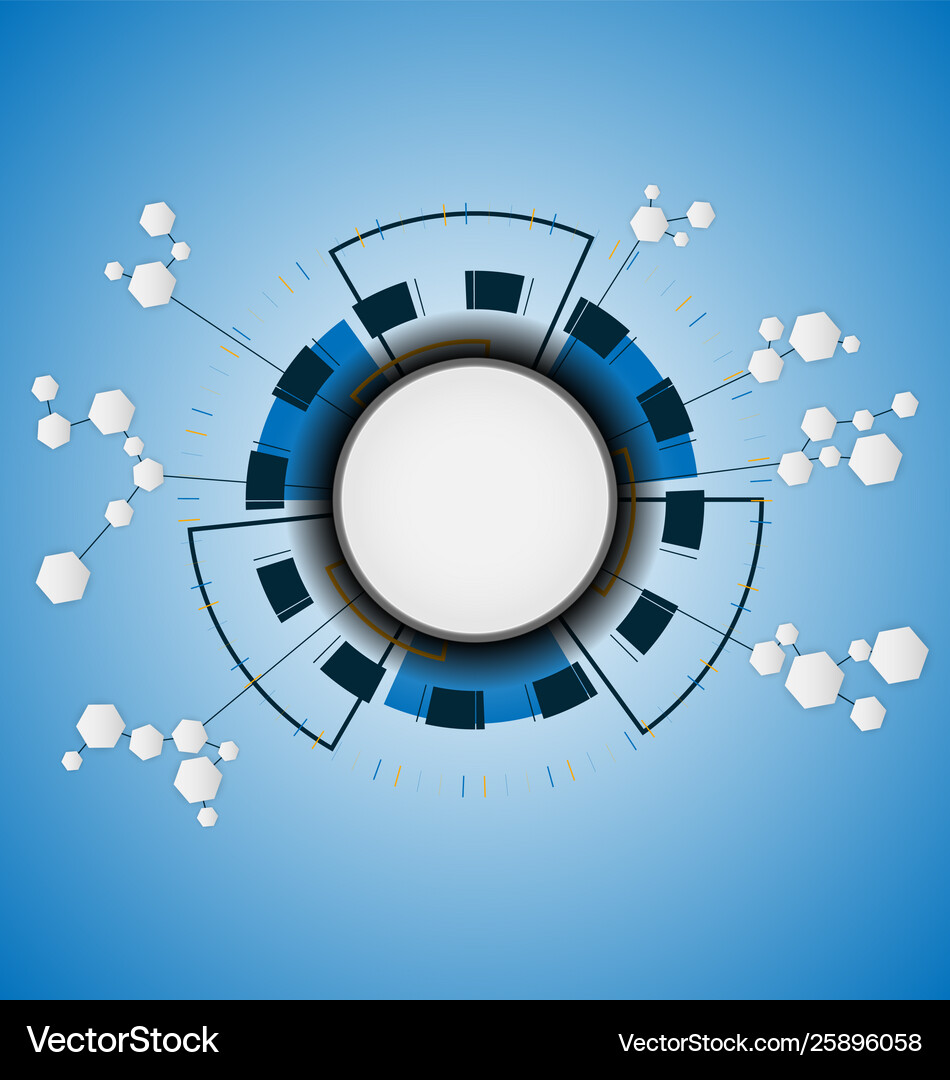 Technology elements hi-tech communication concept Vector Image