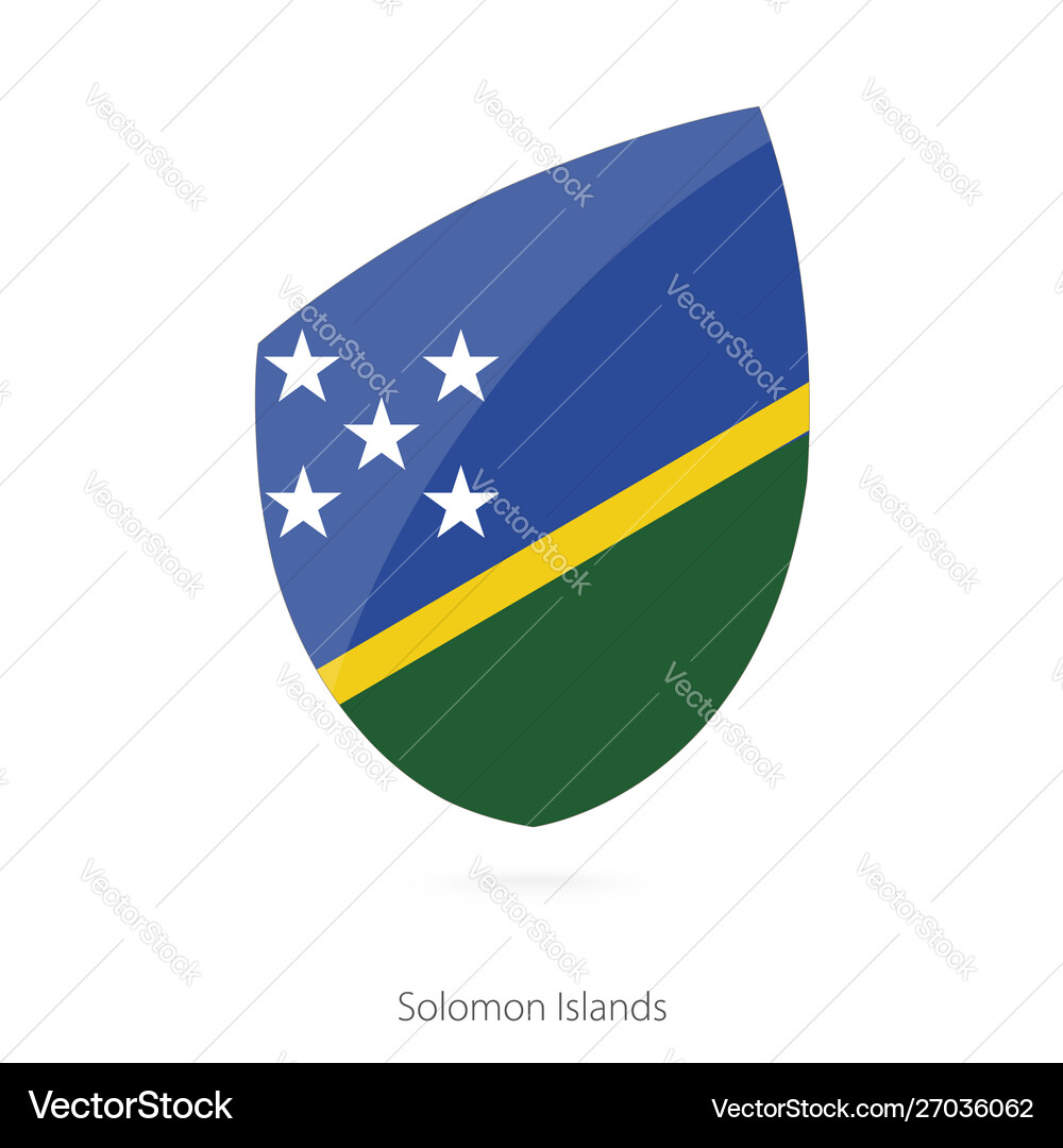 Flag solomon islands Royalty Free Vector Image