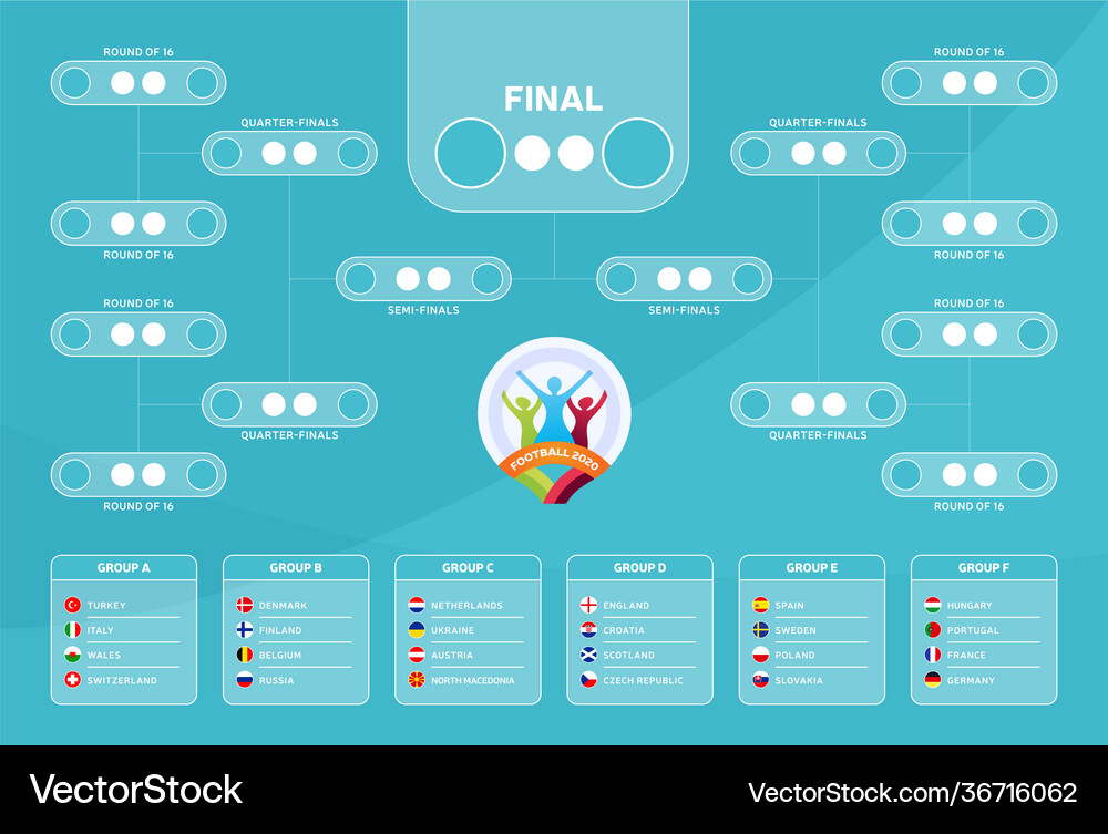 Match schedule template for web print football Vector Image