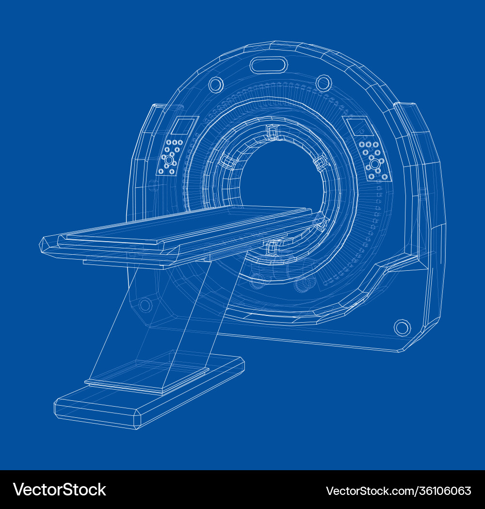 3d a mri machine Royalty Free Vector Image - VectorStock