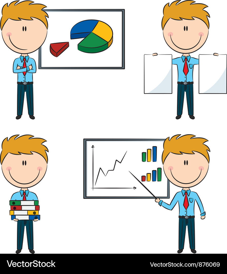 Cute funny office worker Royalty Free Vector Image