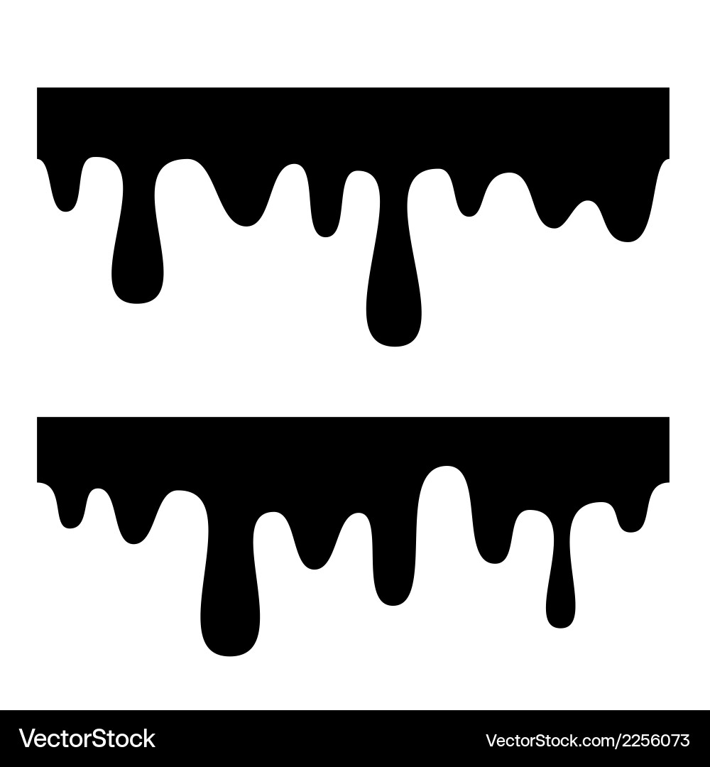 Melted Chocolate Drips Seamless Elements Vector Image