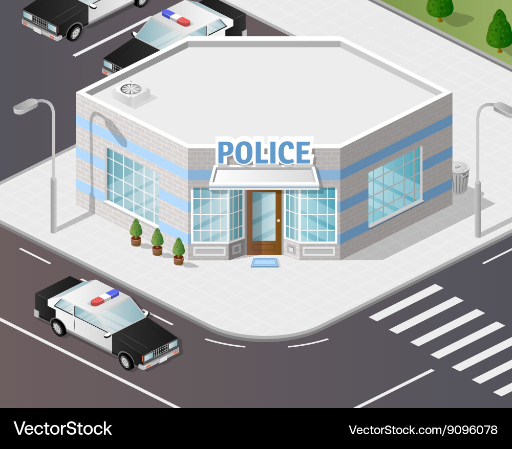 Police station Royalty Free Vector Image - VectorStock